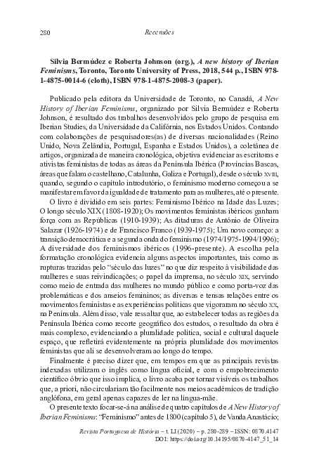 (PDF) Silvia Bermúdez e Roberta Johnson (org.), A new history of ...
