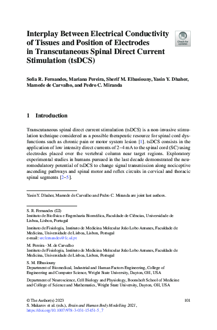 (PDF) Interplay Between Electrical Conductivity of Tissues and Position ...