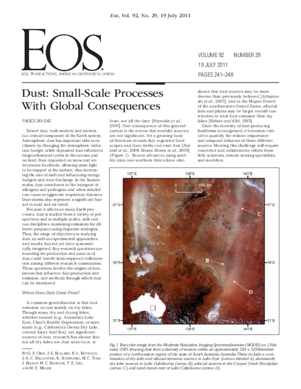 (PDF) Dust: Small-scale processes with global consequences