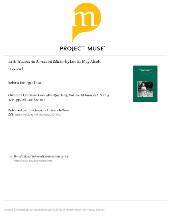 (PDF) Little Women: An Annotated Edition by Louisa May Alcott
