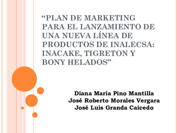 (PDF) Plan de marketing para el lanzamiento de una nueva línea de ...