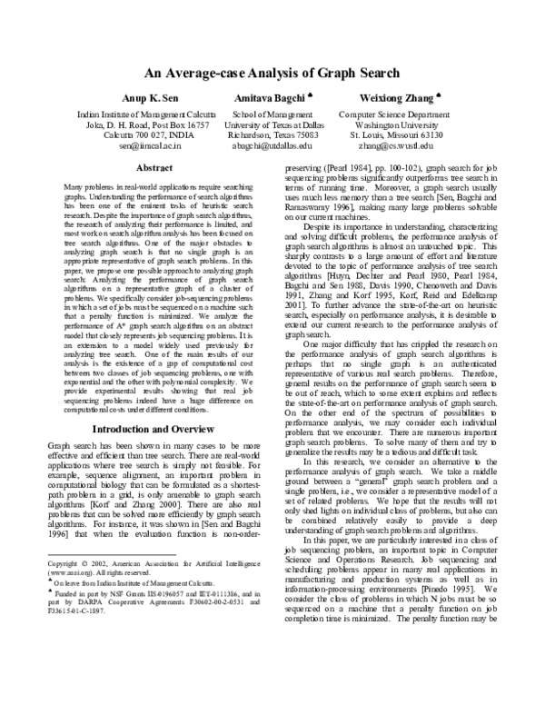 (PDF) An average-case analysis of graph search
