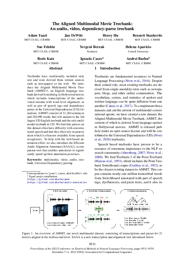 (PDF) The Aligned Multimodal Movie Treebank: An audio, video, dependency-parse treebank