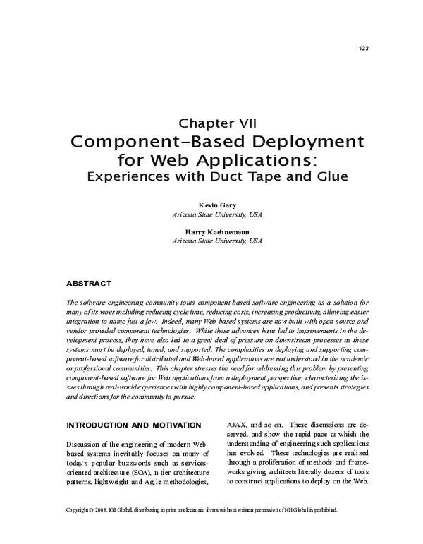 (PDF) Component-Based Deployment for Web Applications