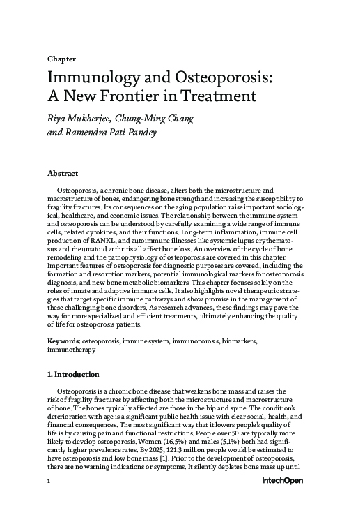 (PDF) Immunology and Osteoporosis: A New Frontier in Treatment
