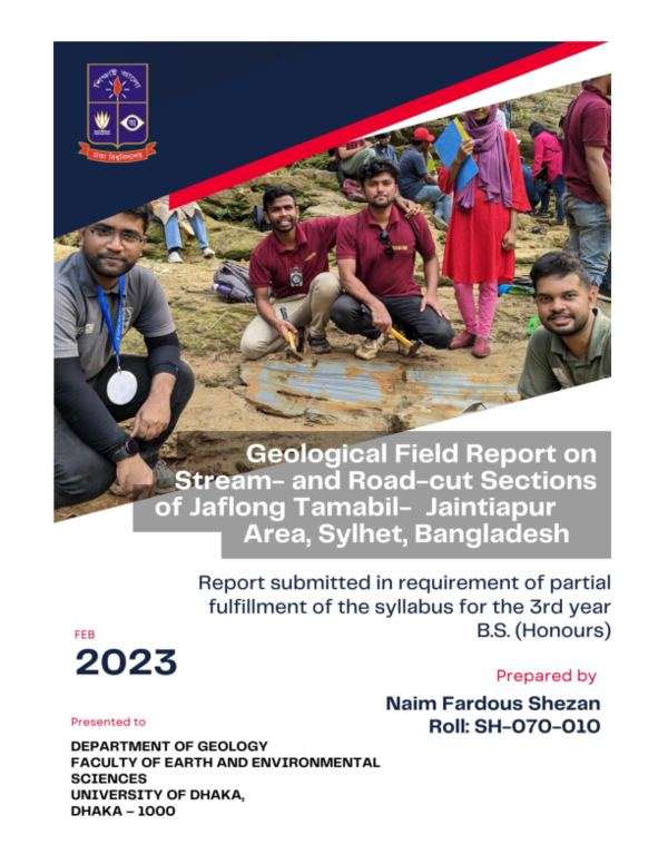 (PDF) Geological Field Report on Stream and Road-cut Sections of ...