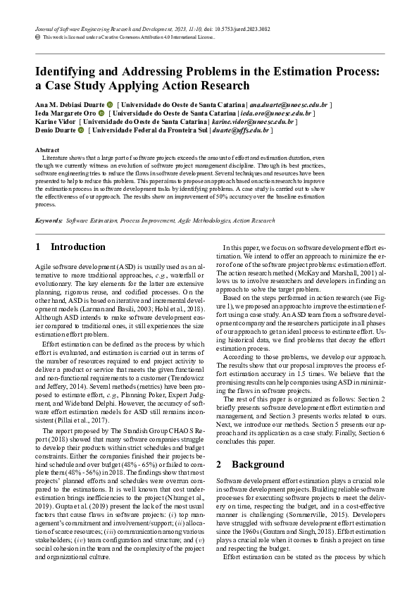 (PDF) Identifying and Addressing Problems in the Estimation Process: a ...