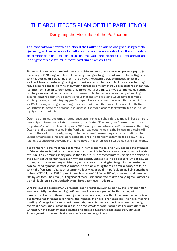(PDF) The Parthenon Plan