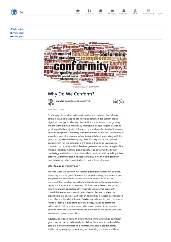 (PDF) Why Do We Conform?