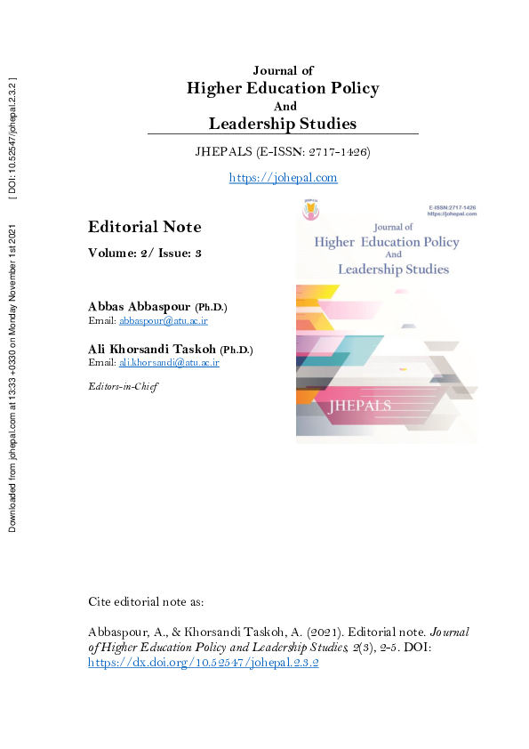 (PDF) Editorial Note: September Issue