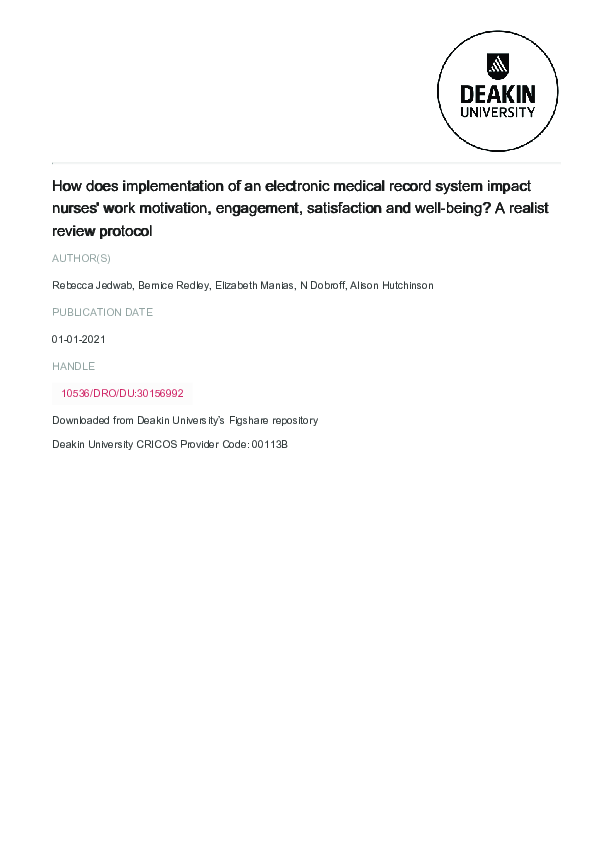 (PDF) How does implementation of an electronic medical record system ...