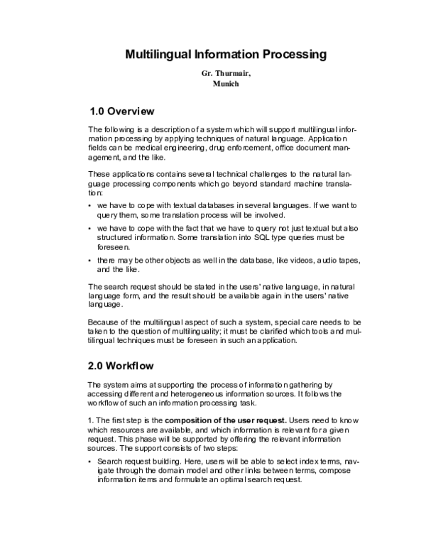 (PDF) Multilingual information processing