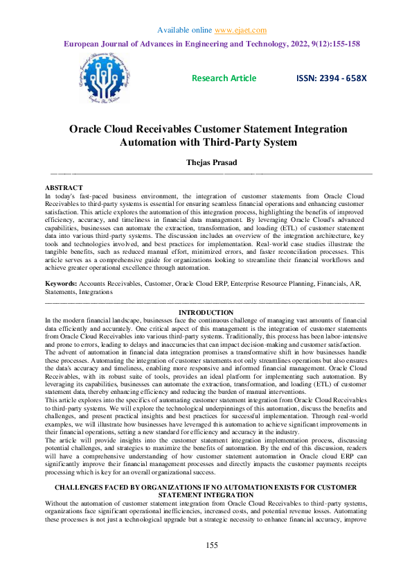 (PDF) Oracle Cloud Receivables Customer Statement Integration with ...
