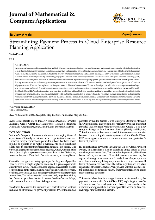 (PDF) Streamlining Payment Process in Cloud Enterprise Resource ...