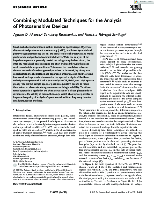 (PDF) Combining Modulated Techniques for the Analysis of Photosensitive ...