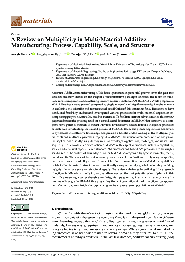 (PDF) A Review on Multiplicity in Multi-Material Additive Manufacturing ...