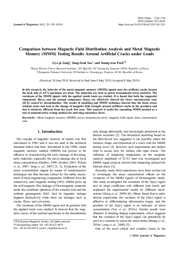 (PDF) Comparison between Magnetic Field Distribution Analysis and Metal ...