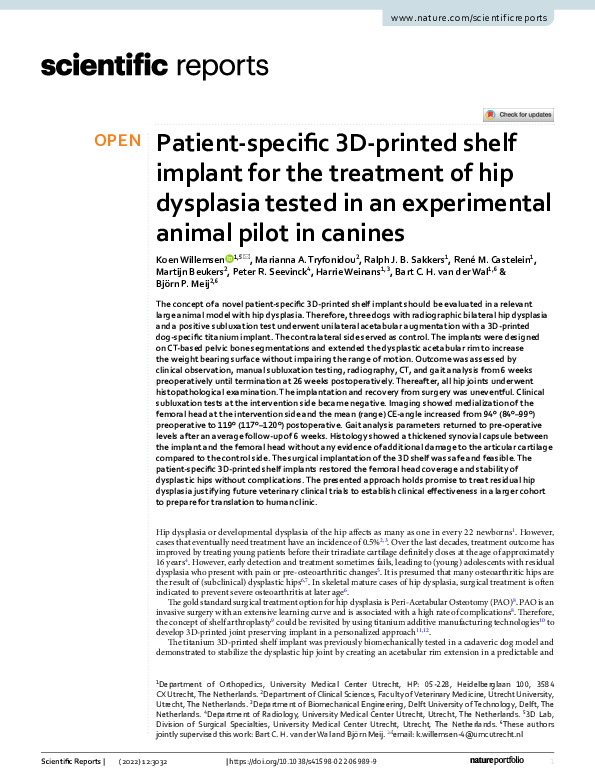 (PDF) Patient-specific 3D-printed shelf implant for the treatment of ...