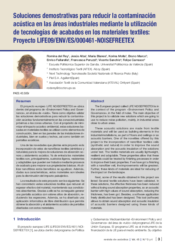 (PDF) Soluciones demostrativas para reducir la contaminación acústica en las áreas industriales ...