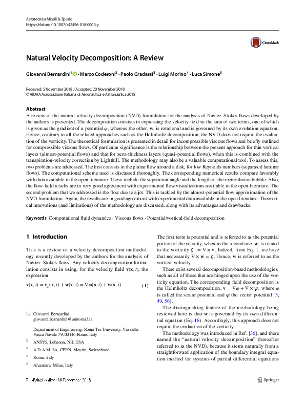 (PDF) Natural Velocity Decomposition: A Review