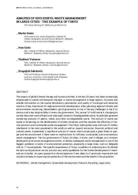 (PDF) Analysis of Successful Waste Management in Large Cities — The ...