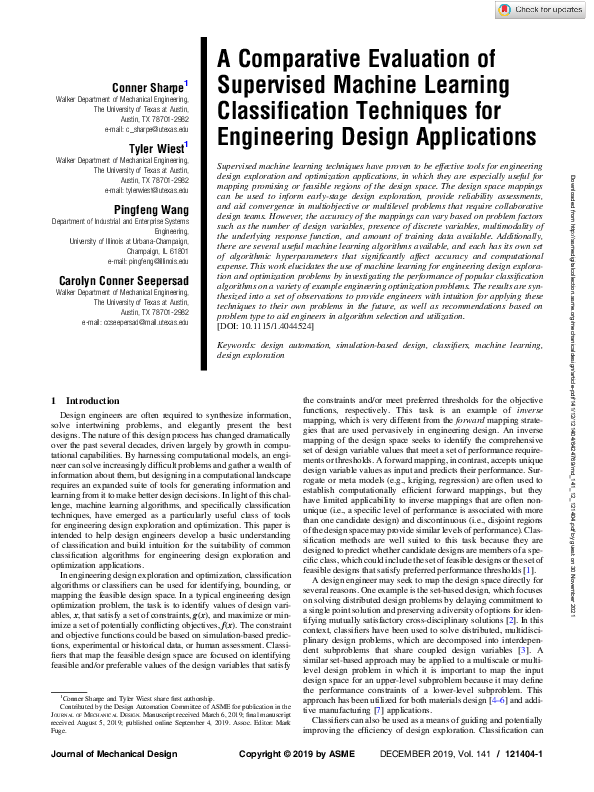 (PDF) A Comparative Evaluation of Supervised Machine Learning Classification Techniques for ...