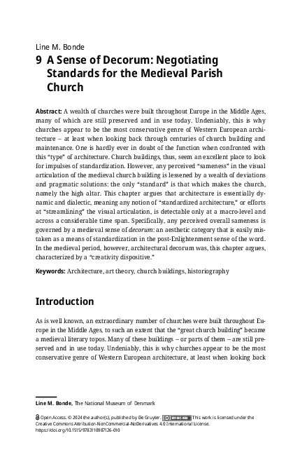 (PDF) A Sense of Decorum: Negotiating Standards for the Medieval Parish ...