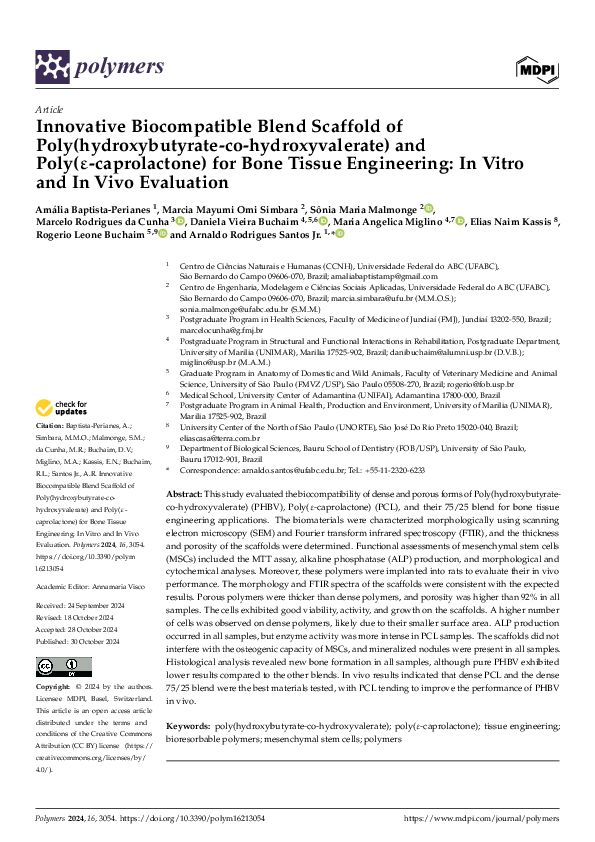 (PDF) Innovative Biocompatible Blend Scaffold of Poly(hydroxybutyrate ...