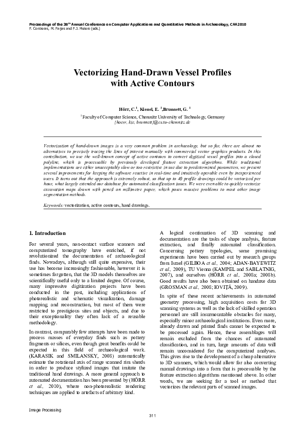 (PDF) Vectorizing Hand-Drawn Vessel Profileswith Active Contours