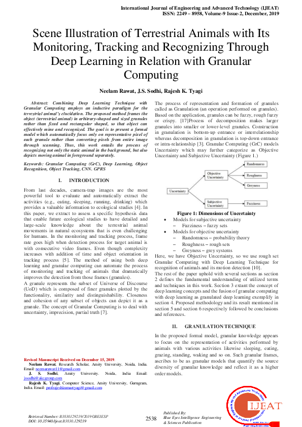 (PDF) Scene Illustration of Terrestrial Animals with Its Monitoring ...