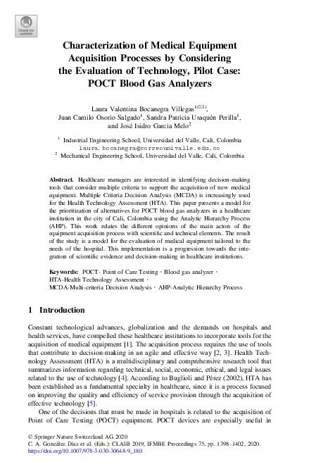 (PDF) Characterization of Medical Equipment Acquisition Processes by ...