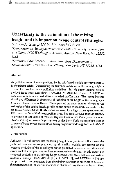 (PDF) Uncertainty In The Estimation Of The Mixing Height And Its Impact ...