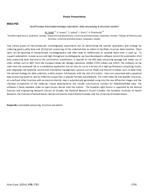 (PDF) AutoProcess:Automated strategy calculation, data processing ...