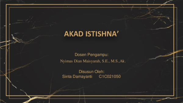 (PDF) Akad Istishna'