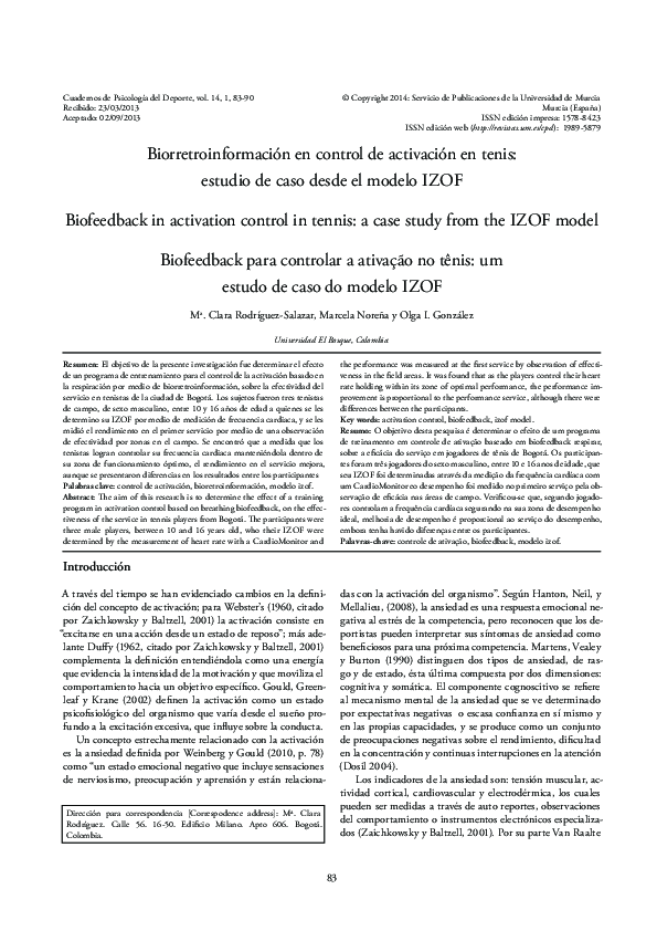 (PDF) Biorretroinformación en control de activación en tenis: estudio ...