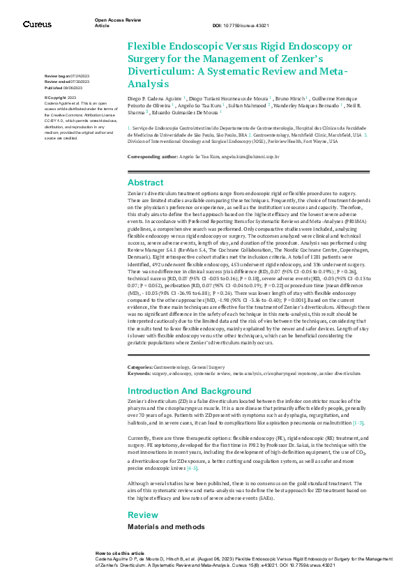 (PDF) Flexible Endoscopic Versus Rigid Endoscopy or Surgery for the ...