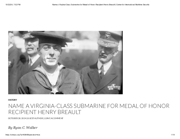 (PDF) Name a Virginia-Class Submarine for Medal of Honor Recipient ...