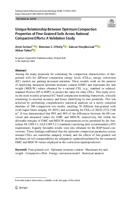 (PDF) Unique relationship between optimum compaction properties of fine-grained soils across ...