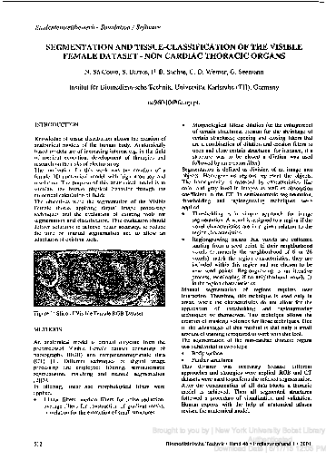 (PDF) Segmentation and Tissue-Classification of the Visible Female ...