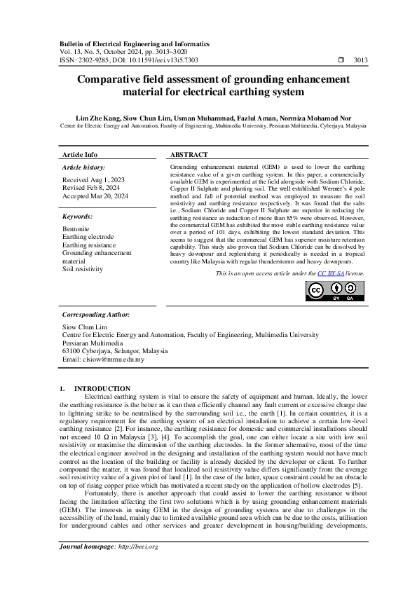 (PDF) Comparative field assessment of grounding enhancement material ...