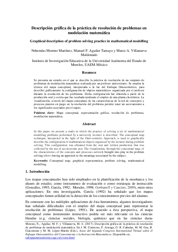(PDF) Descripción gráfica de la práctica de resolución de problemas en ...