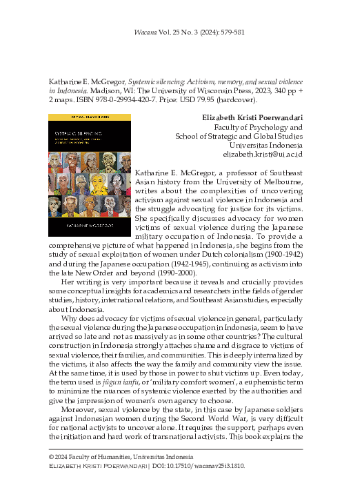 (PDF) Katharine E. McGregor (2023) Systemic silencing; Activism memo