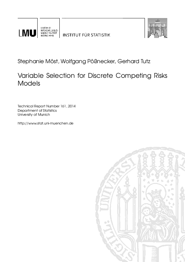 (PDF) Variable selection for discrete competing risks models | Gerhard ...