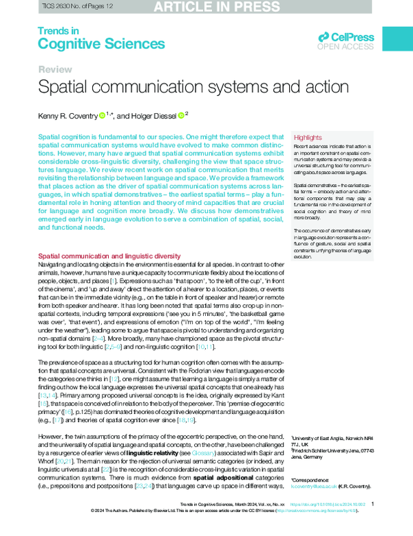 (PDF) Spatial communication systems in action