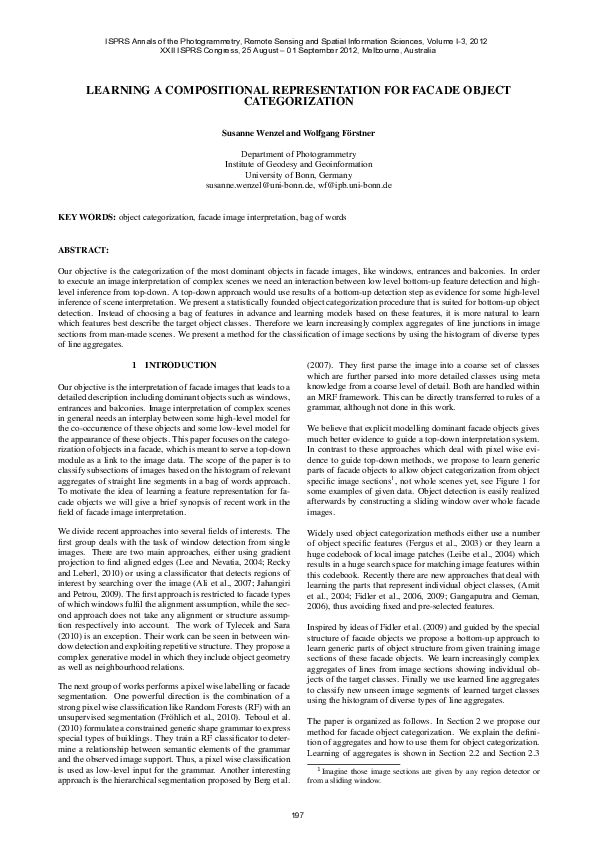 (PDF) Learning a Compositional Representation for Facade Object ...