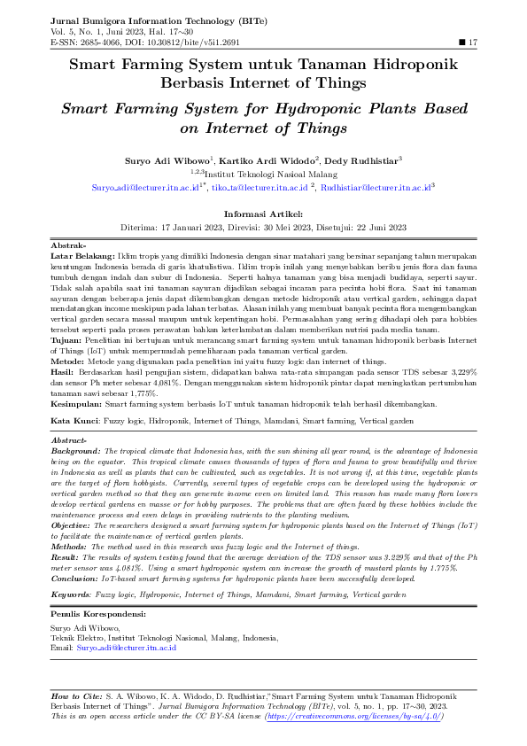 (PDF) Smart Farming System untuk Tanaman Hidroponik Berbasis Internet ...
