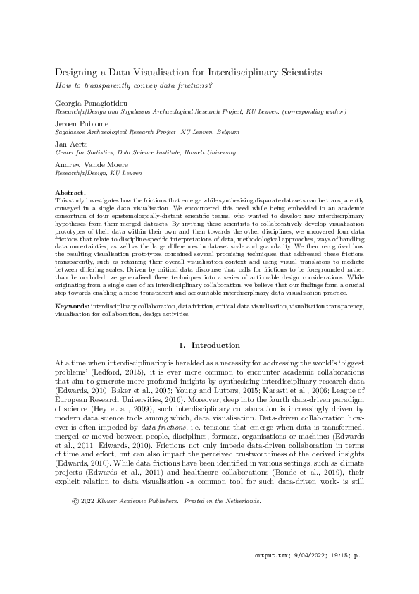 (PDF) Designing a Data Visualisation for Interdisciplinary Scientists. How to Transparently ...