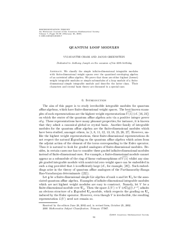 (PDF) Quantum loop modules