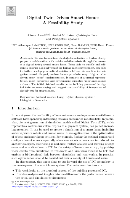 (PDF) Digital Twin Driven Smart Home: A Feasibility Study
