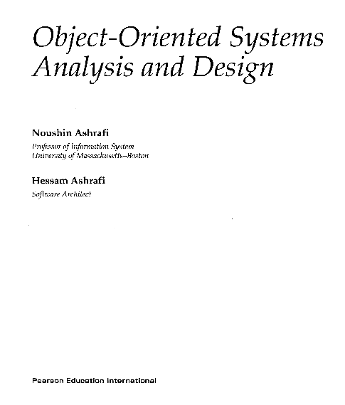 (PDF) Object-oriented systems analysis and design